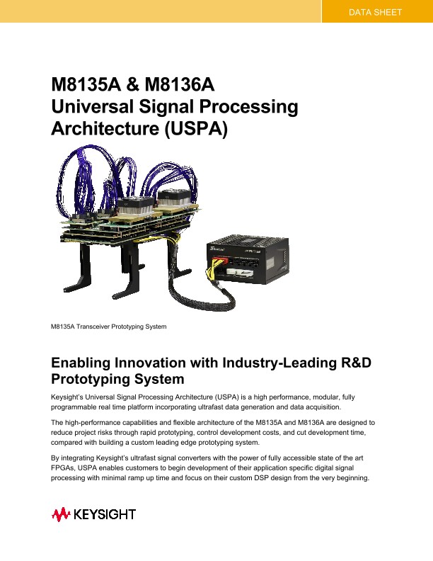 M8135A & M8136A Universal Signal Processor Architecture (USPA) PDF Asset Page | Keysight